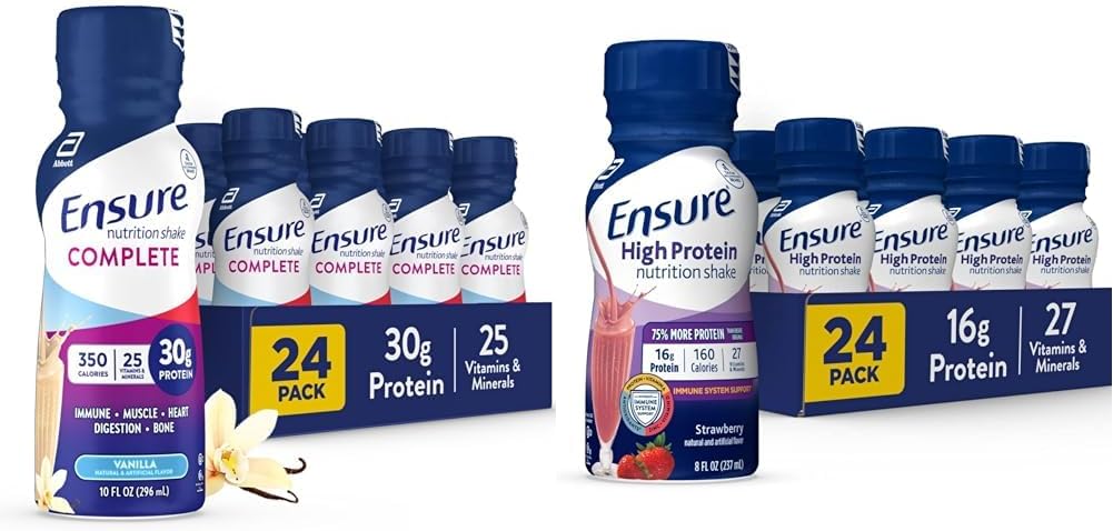 Amazon.com: Ensure Complete Nutrition Shake with 30g Protein & Ensure ...
