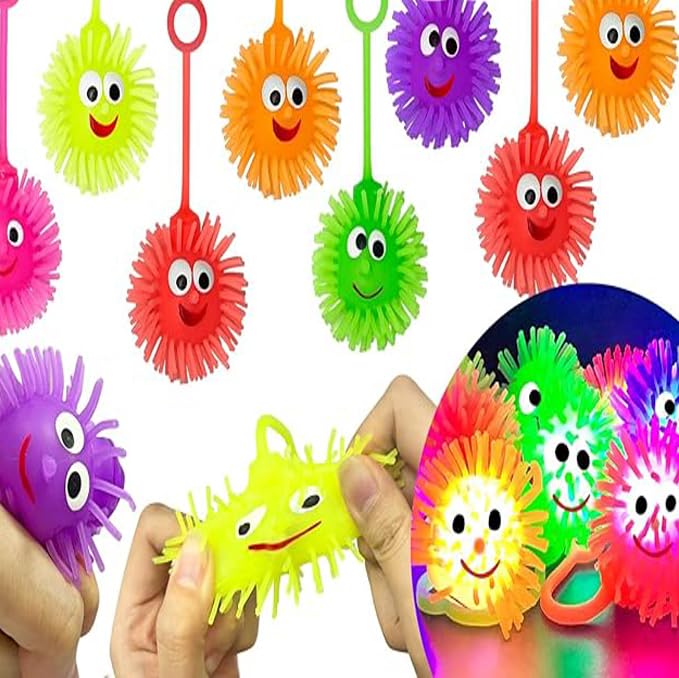 Buy WIZME Anti Stress Kids Flashing Light Puffer Squishy Ball Toys ...
