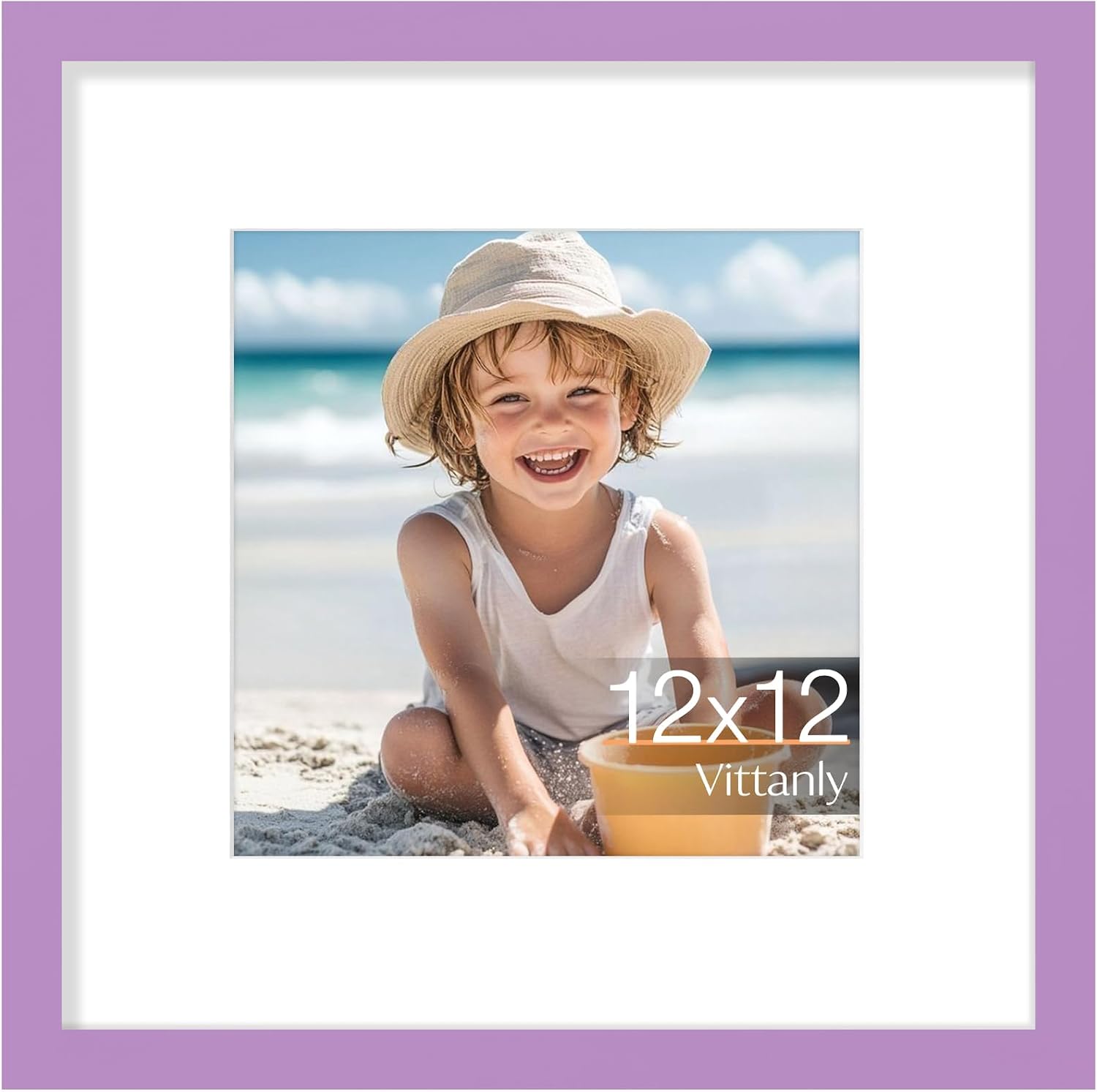 Amazon.com - Vittanly 12x12 Picture Frame, Made of Solid Wood and ...