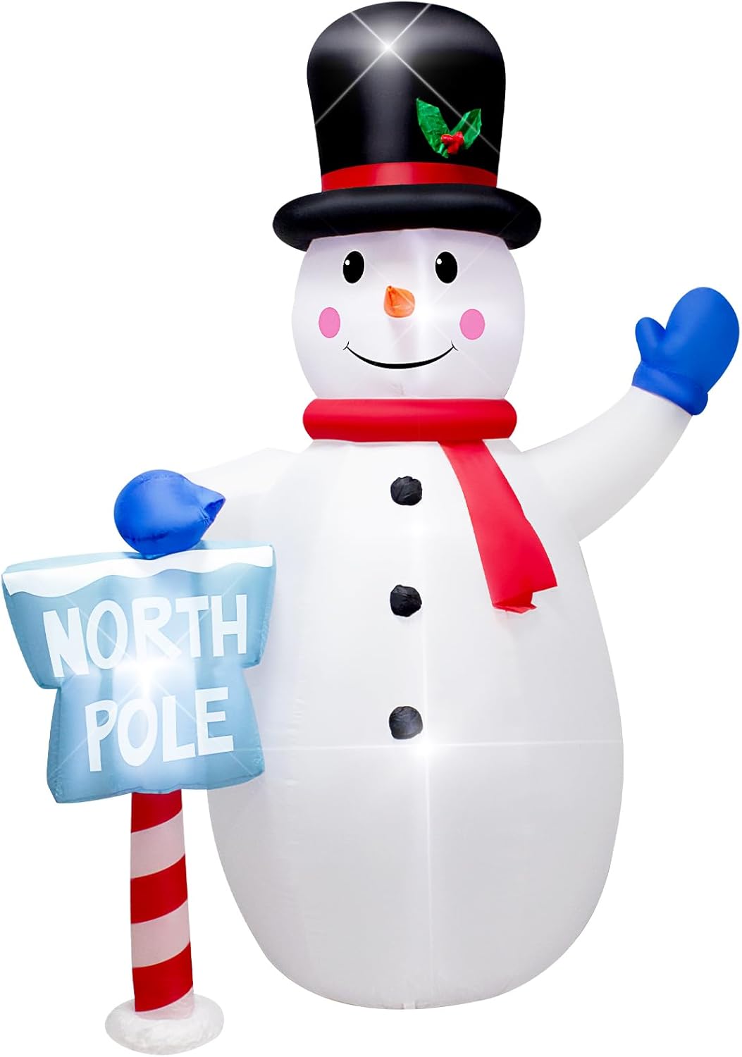 Amazon.com: DROFELY 8 Foot Christmas Inflatable Snowman with LED Lights ...