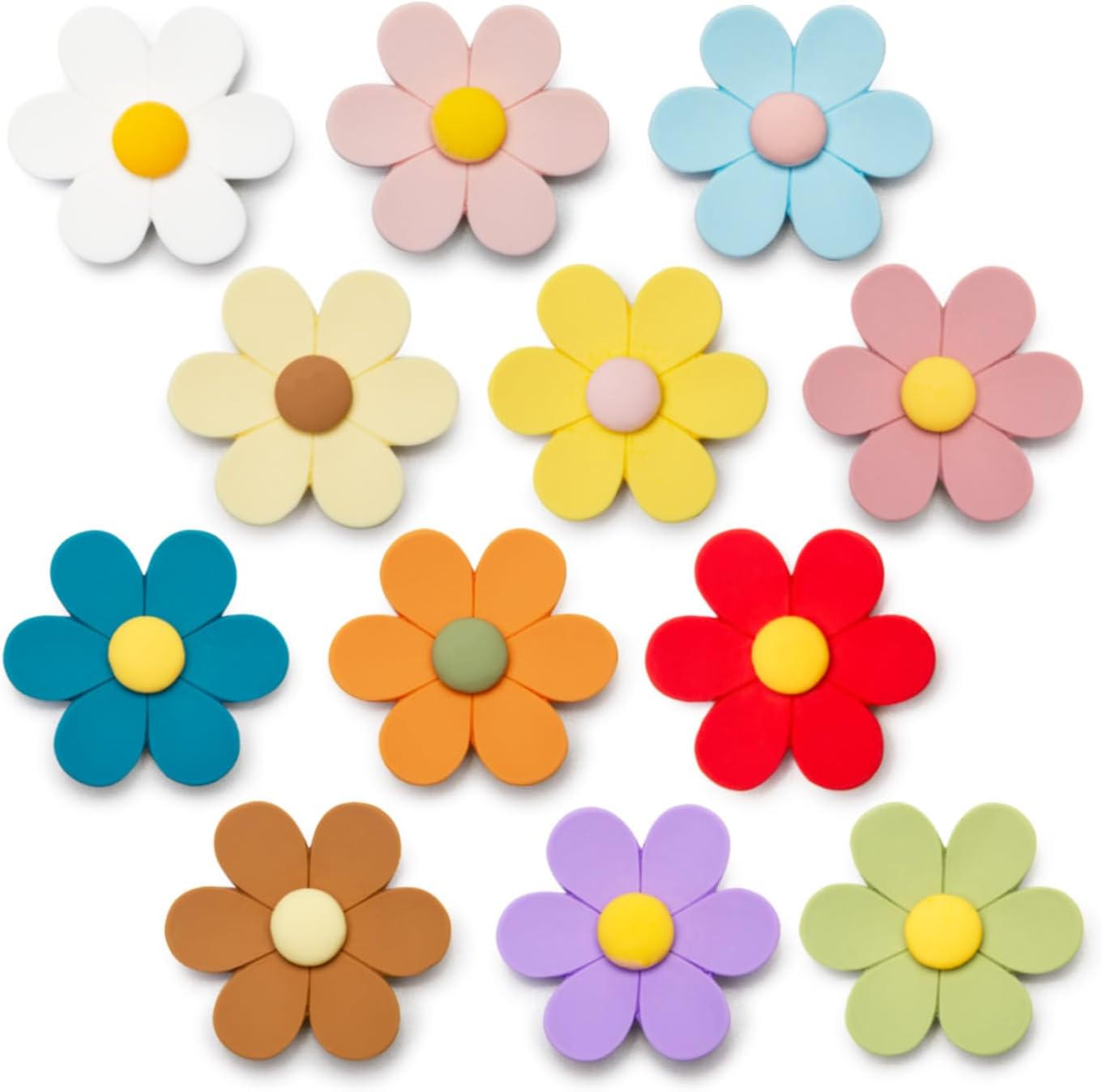 Amazon.com: 30 Pcs Cute Flower Fridge Magnets 3D Magnetic Refrigerator ...