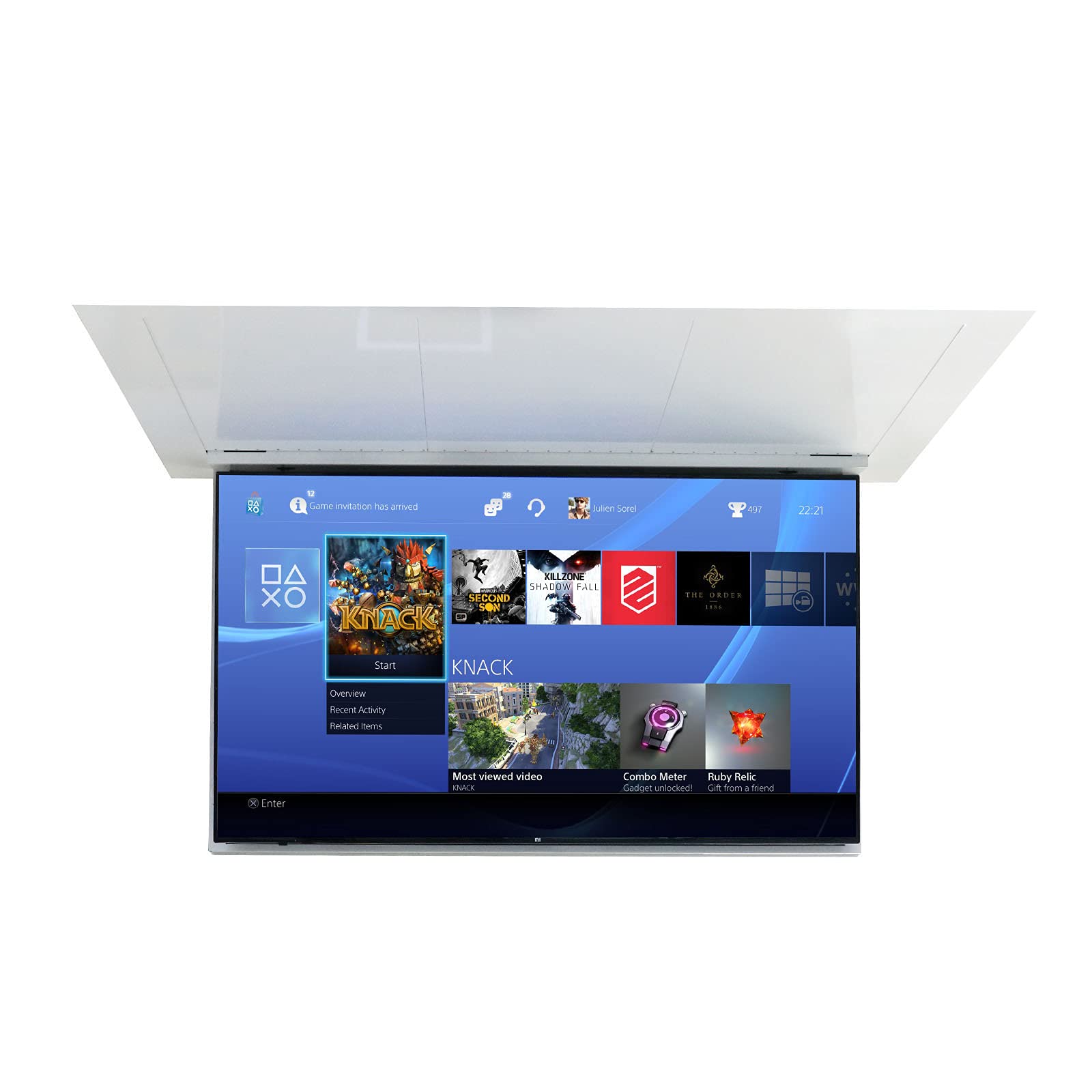 Buy Universal Folding TV Ceiling Electric Motorized Flip Down Ceiling ...