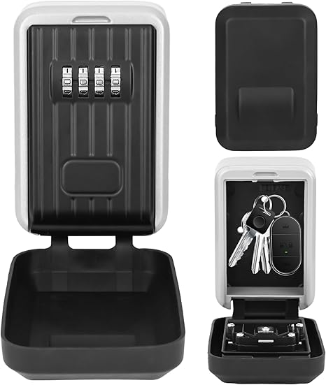 Police Approved Wall Mounted Key Safe - Outdoor 4 Digit Combination Key ...