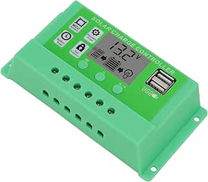 Amazon.com : Green PWM Solar Charge Controller 12V 24V 30A with LCD ...