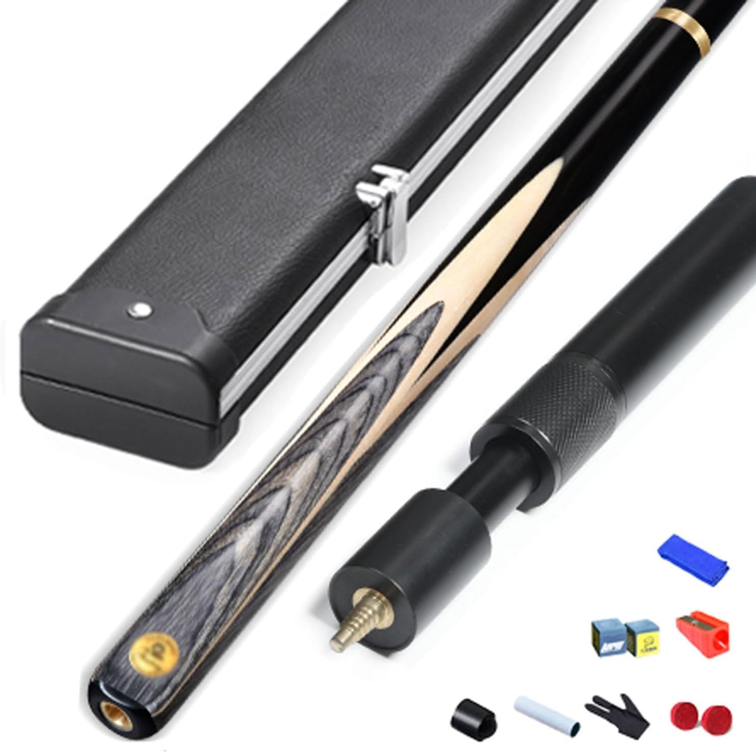 VeroCh one piece pool cue with case3/4 Chinese Black Eight-Pole Snooker ...