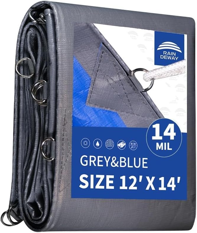 Amazon.com: 12'X14' Extra Heavy Duty White Tarp (Finished Size (11.6' X ...
