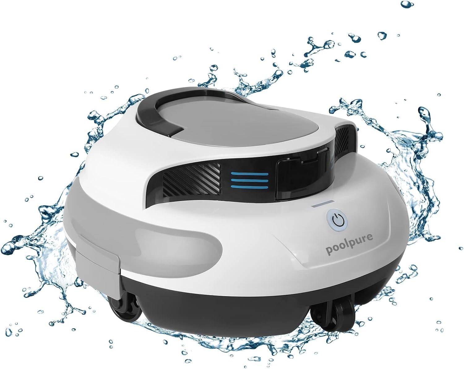 POOLPURE Pool Robot Lasts 100 Minutes, Self-Parking, Dual-Motor, IPX8 ...