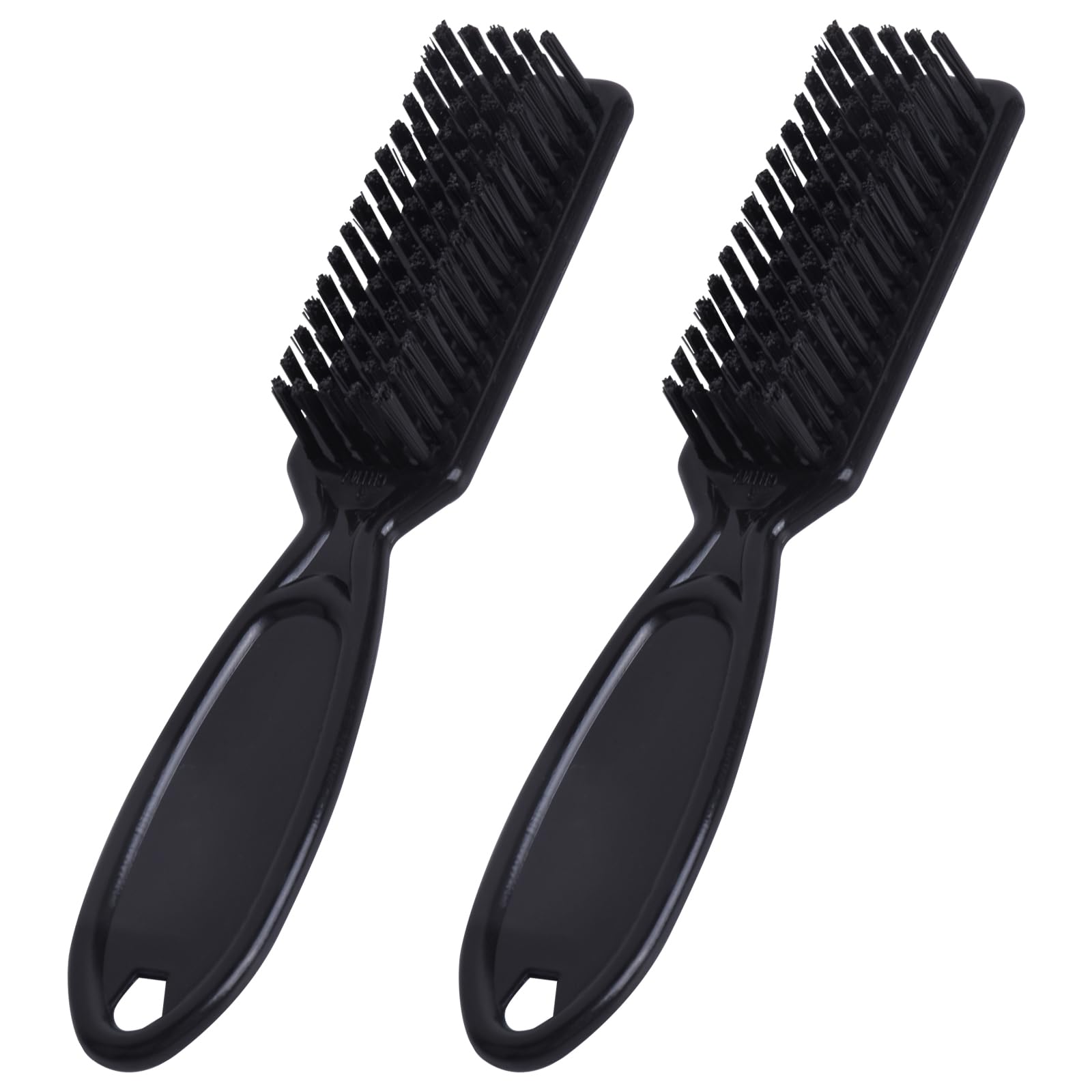 Tibapla 2 Pcs Barber Brushes, Black Nylon Hair Clipper Cleaning Brush ...