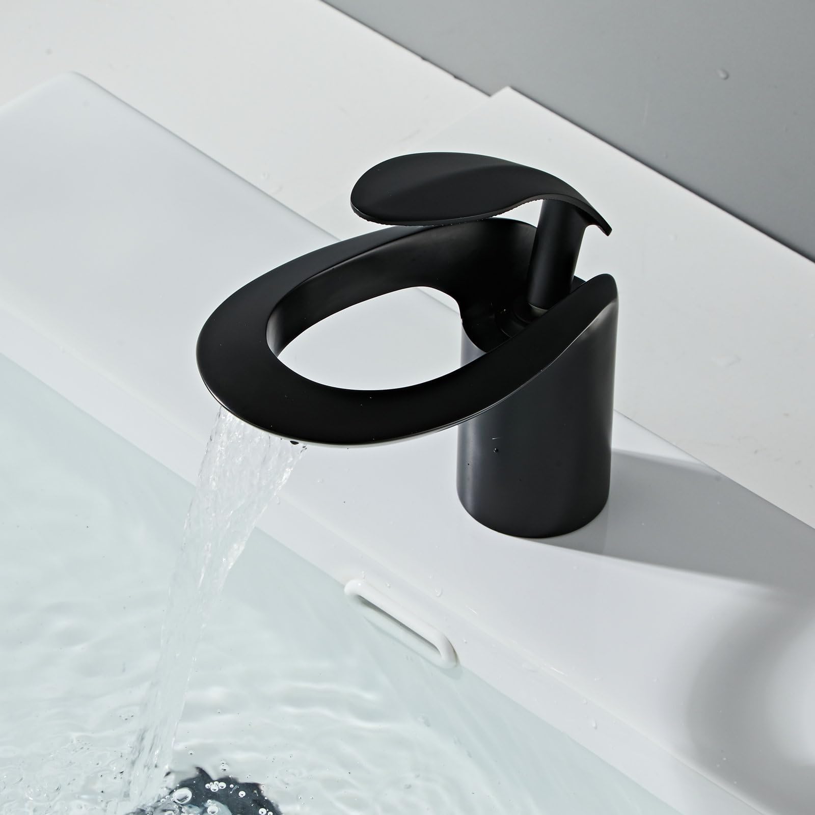 Wasserhahn Bad Schwarz Waschtischarmatur Mischbatterie Waschbecken ...