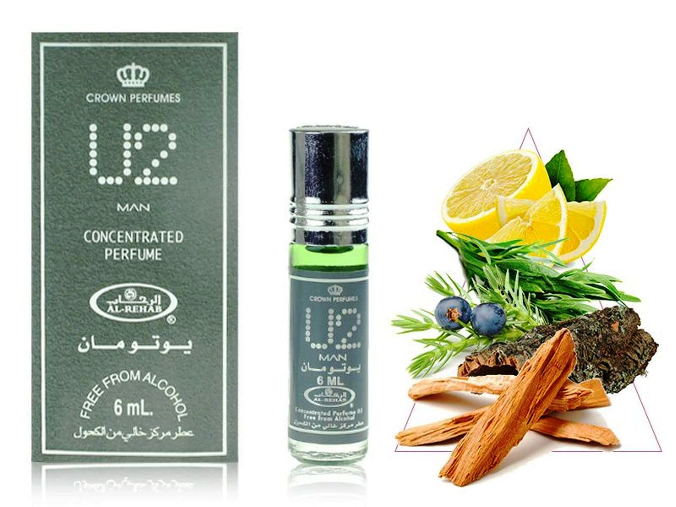 Amazon.com : AL-REHAB PERFUMES U2 Man 6Ml Concentrated Perfume Roll On ...