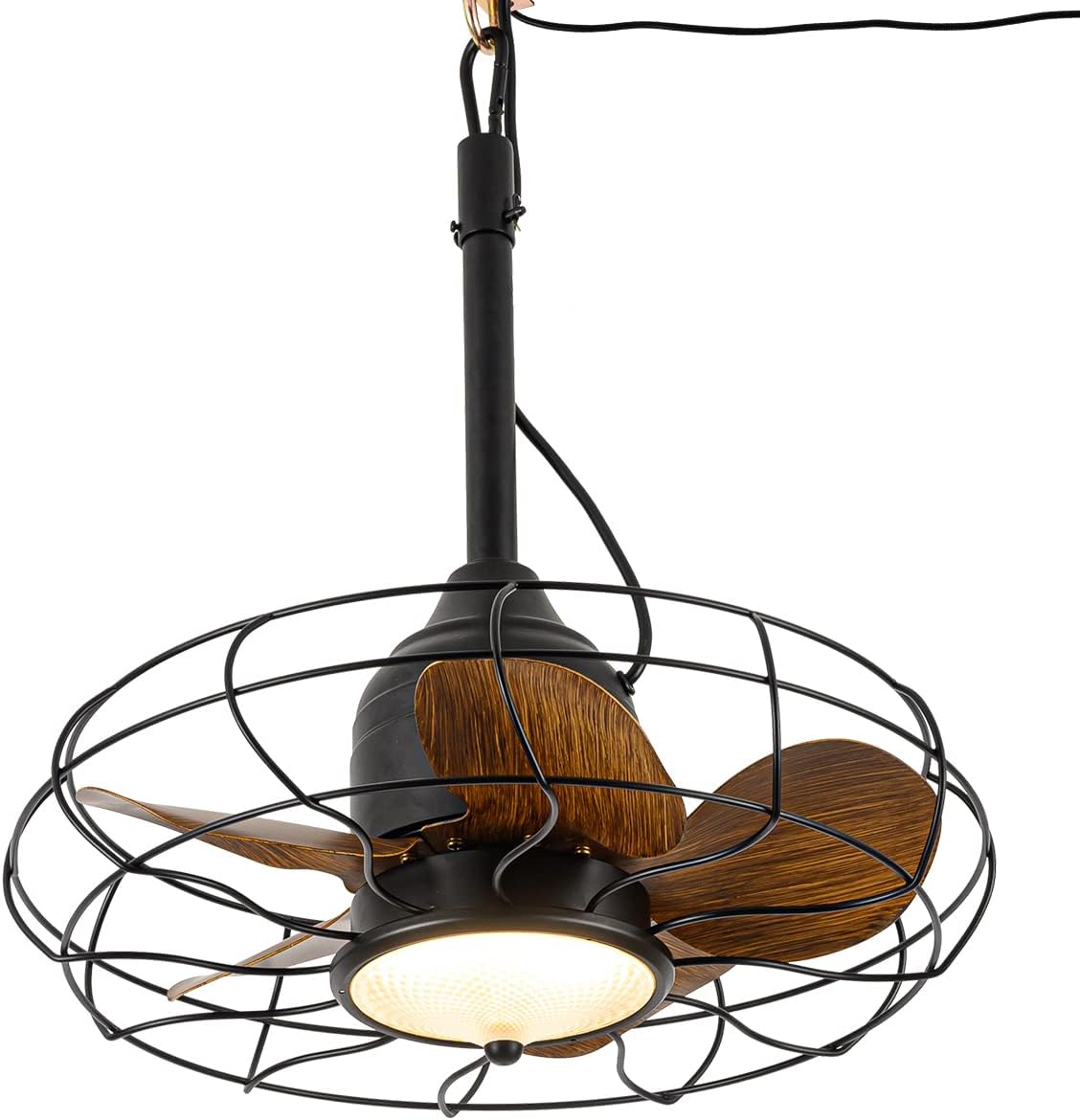 Ceiling Fan with Lights, 20'' Outdoor Waterproof Plug in IP65 Gazebo ...