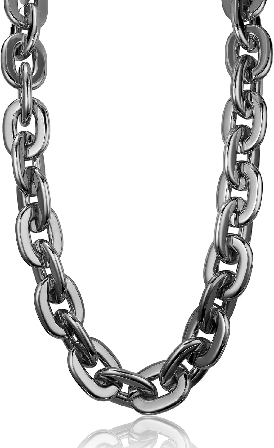 LCPQMZGH Jumbo Plastic Chain Necklace Hip Hop Rapper Gold Chain for ...