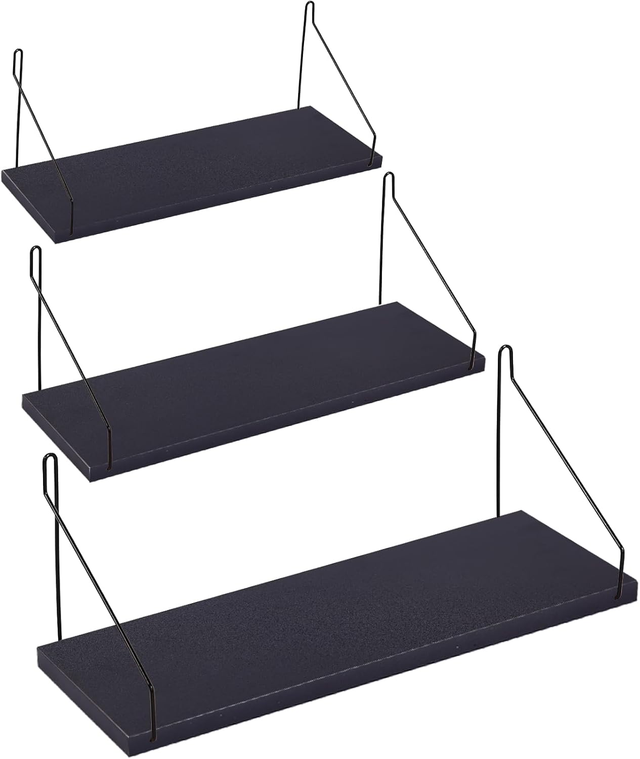 Amazon｜ウォールシェルフ 壁を傷つけない 30+35+40cm3点セット 壁掛け棚 賃貸 壁 棚 穴あけない ウォールラック 壁に付け ...