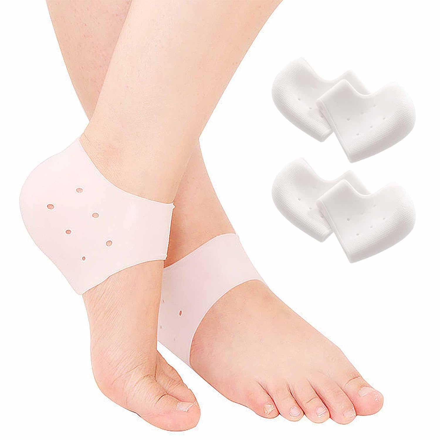 4 Pcs Heel Tips Heel Protectors, Gel Silicone Heel Protectors for Men ...