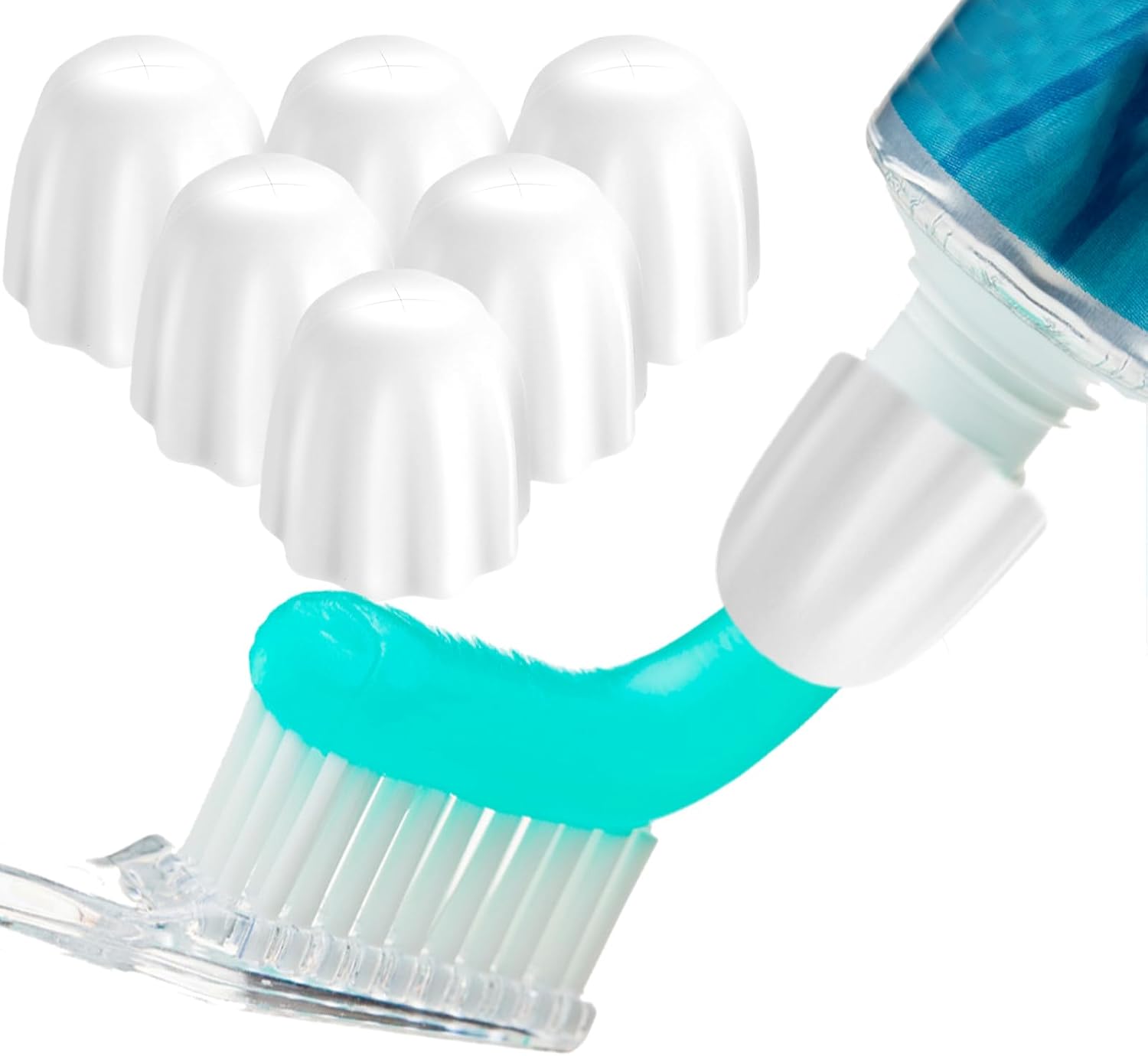 Amazon.com: COMNICO 6 Pcs Toothpaste Caps Hexagonal Flowers White ...