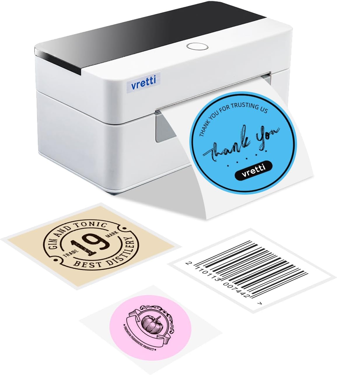 Thermal Label Printer, VRETTI Thermal Shipping Label Printer, 4x6 Label ...