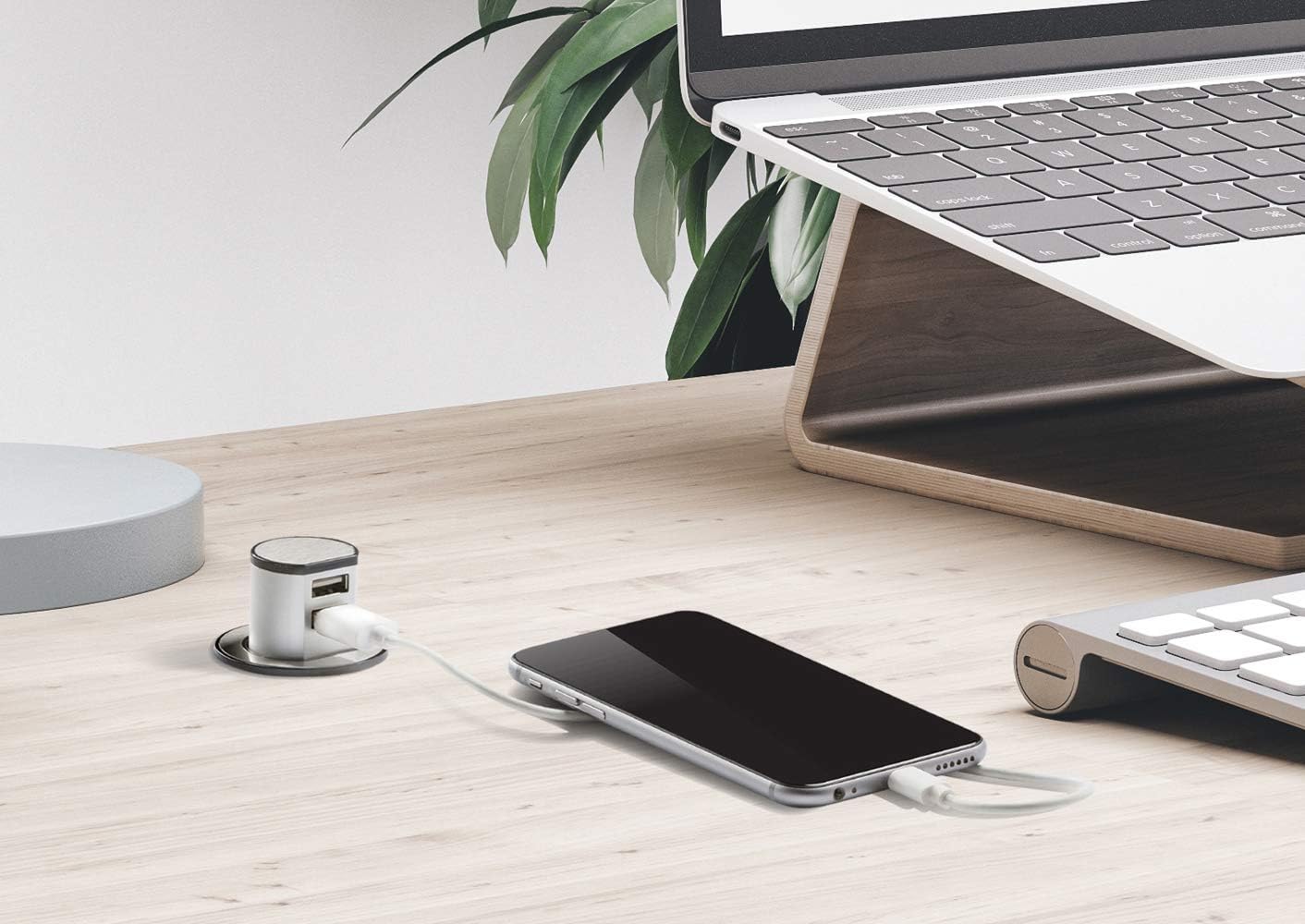 Knightsbridge Recess Mount Pop Up Dual/Twin USB Charger, Black : Amazon ...