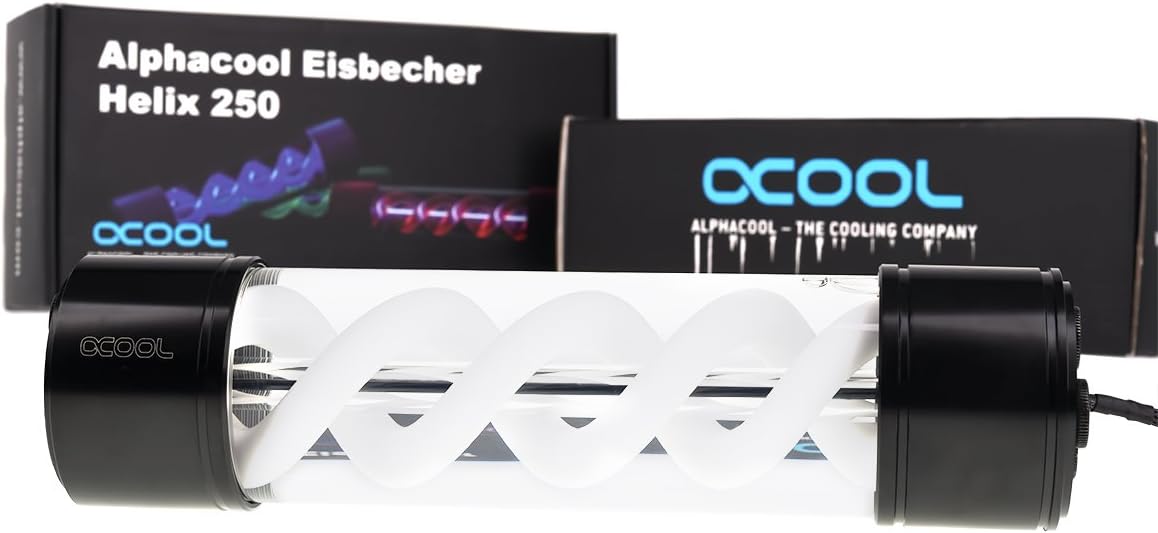 Alphacool 15316 Eisbecher Helix 250mm Reservoir - Black/White Water ...