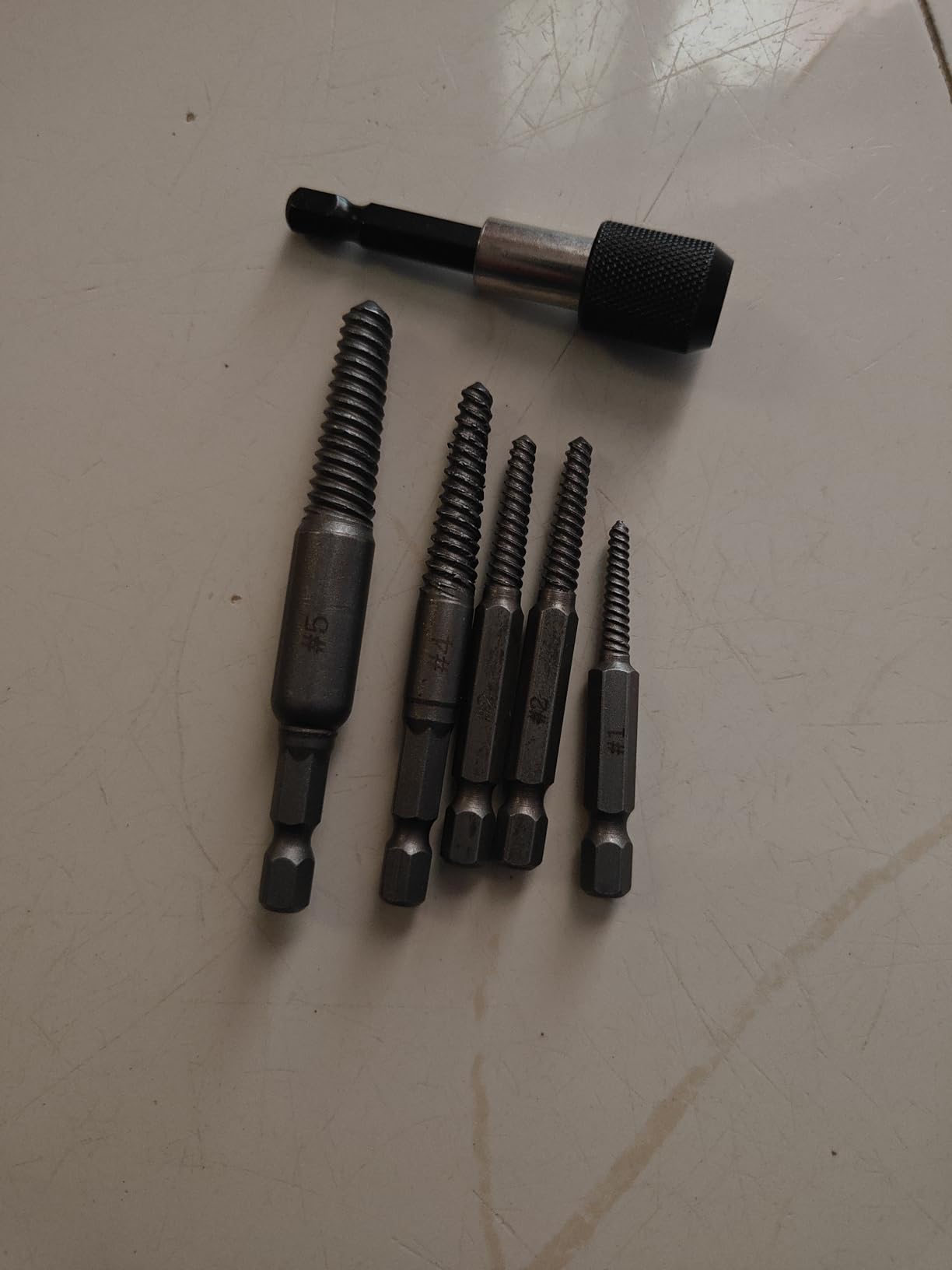 AASONS 6pcs/Set Screw Extractor Easy Out Broken Bolt Extractor Kit With ...