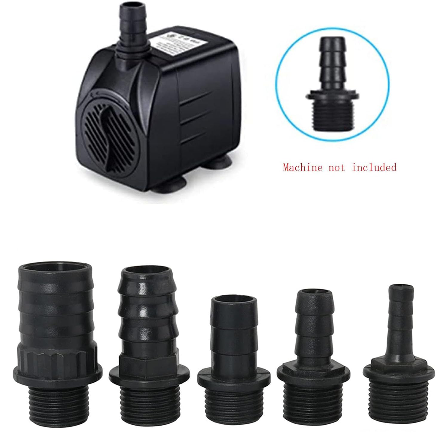 Snapklik.com : Nozzles Kit For Fountain Pump, Replacement Adapters 5 ...