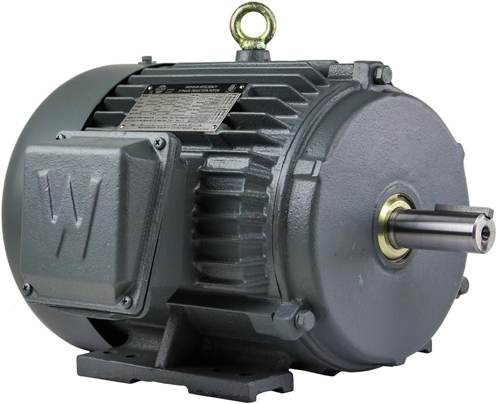 5 HP Farm Duty Single Phase Electric Motor 1800 RPM 184T Frame TEFC 208 ...