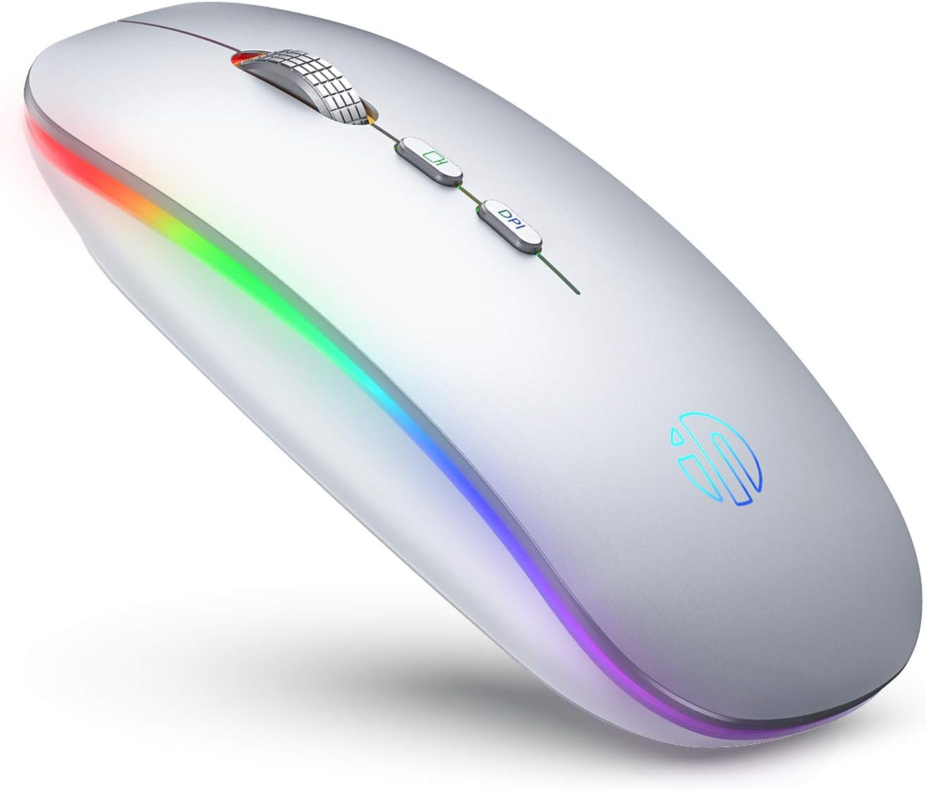 INPHIC LED Wireless Mouse, Rechargeable Silent 2.4G Wireless Computer ...