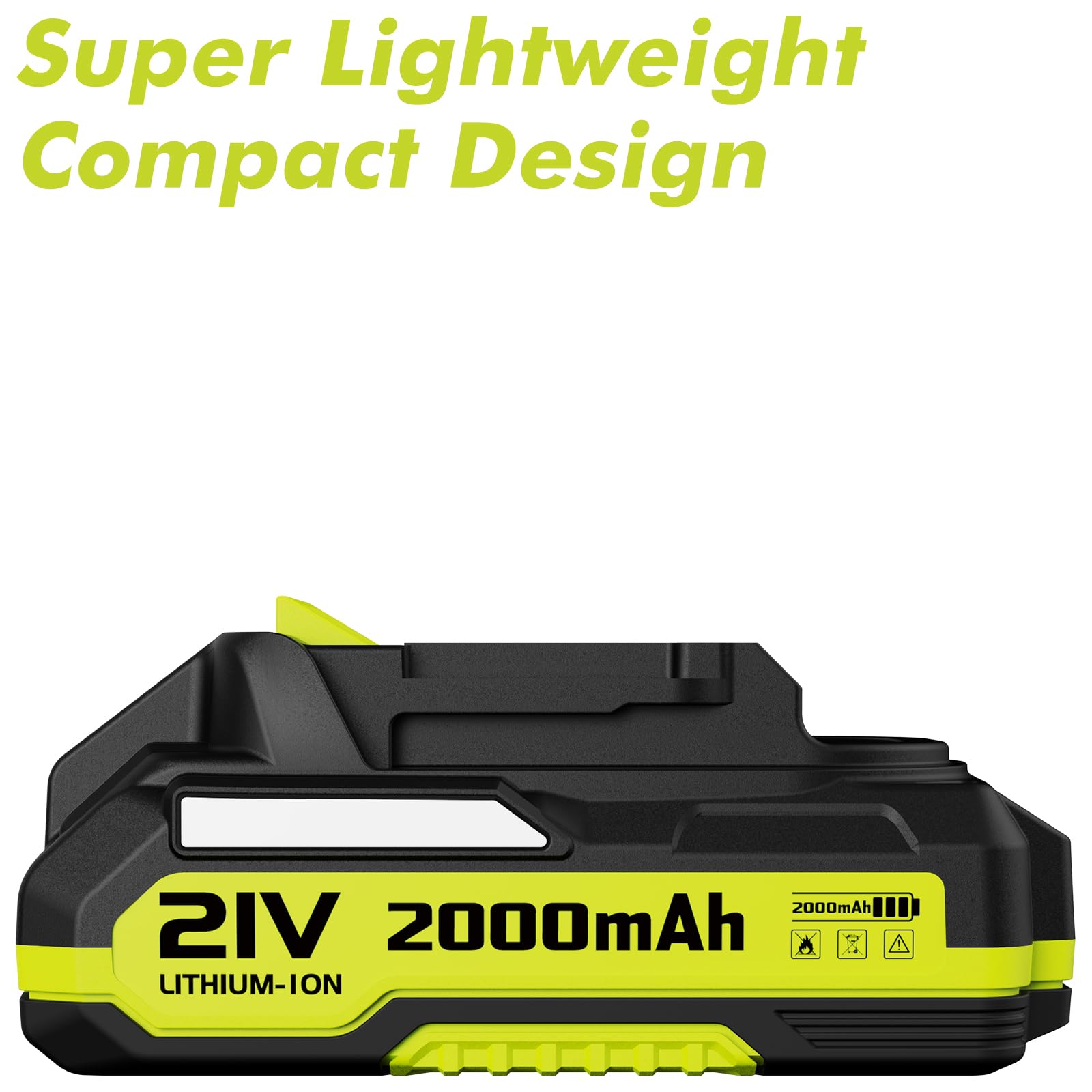 Snapklik.com : LAZYBOI Battery 21V 2.0Ah, Replacement Lithium-ion ...