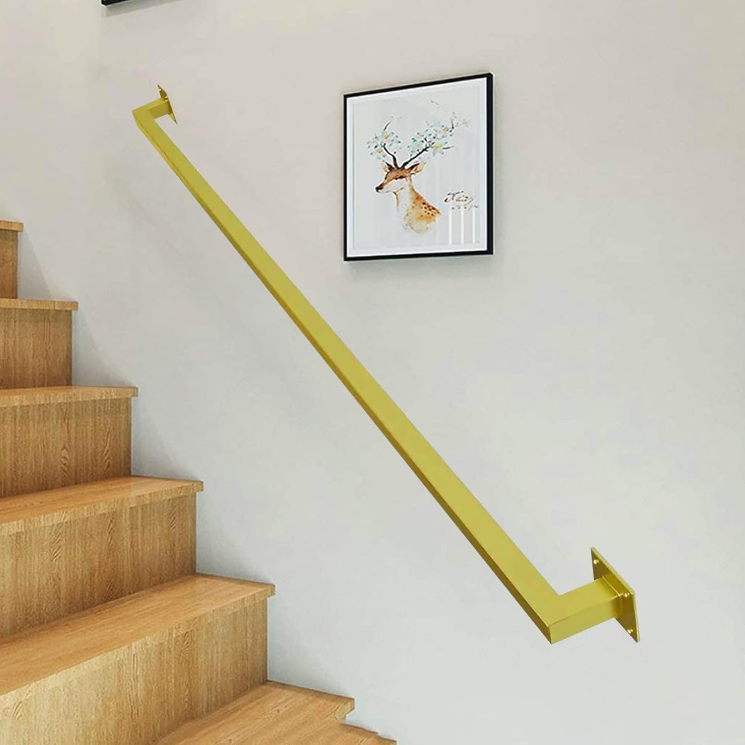 Amazon.co.jp: Industrial Stair Railing, Square Stair Railing for Indoor ...