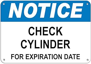 Amazon.com: Notice Check Cylinder For Expiration Date Notice Signs ...