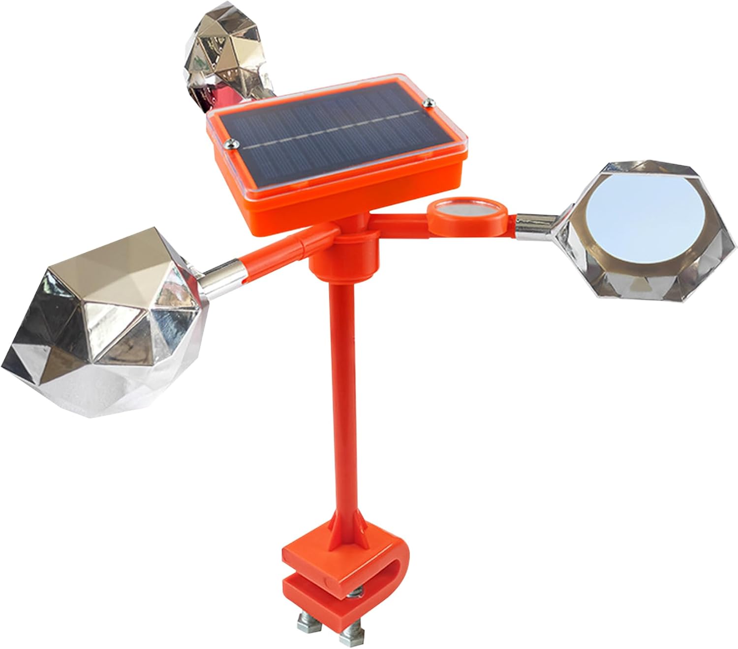 CAKEEYUM Reflective Bird Deterrent with Solar Voice Scarer 12 Inch Tall ...