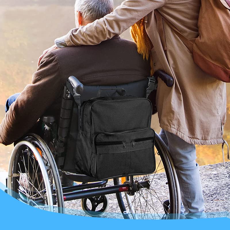 XFLYP Wheelchair Bag, Deluxe Wheelchair Backpack for Back of Chair ...