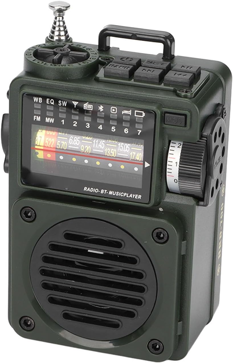 Yunseity Portable Shortwave Radio, FM MW SW WB Receiver, NOAA Weather ...