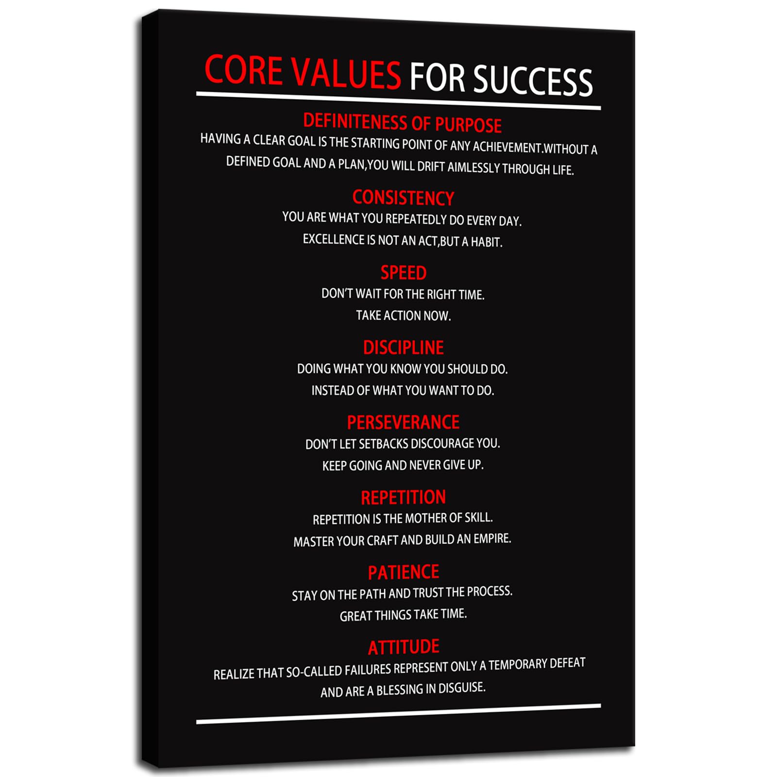 Amazon.com: Inspirational Canvas Wall Art Motivational Positive Poster ...