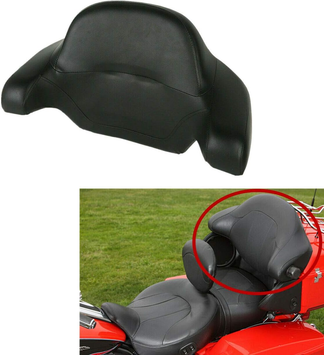 Amazon.com: TCT-MOTORPARTS King Backrest Wrap-around Chopped Trunk Pack ...