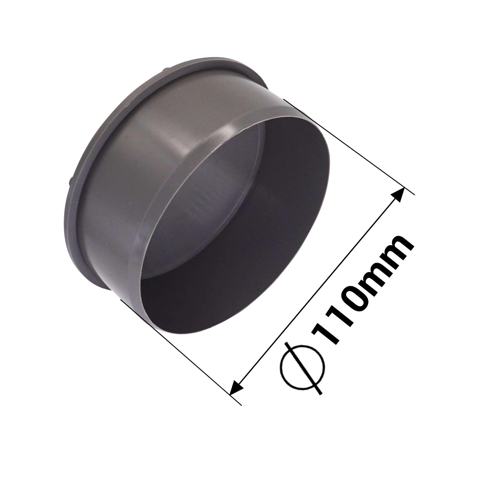Drainage Pipe Plugs FloPlast Black Push Fit Waste Pipe Access Plug,