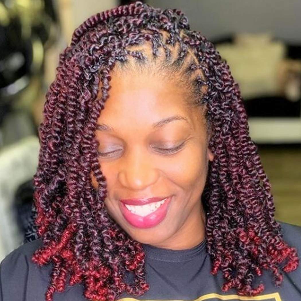 Amazon.com : Dorsanee Pre-twisted Spring Twist Crochet Hair 8 Inch 4 ...