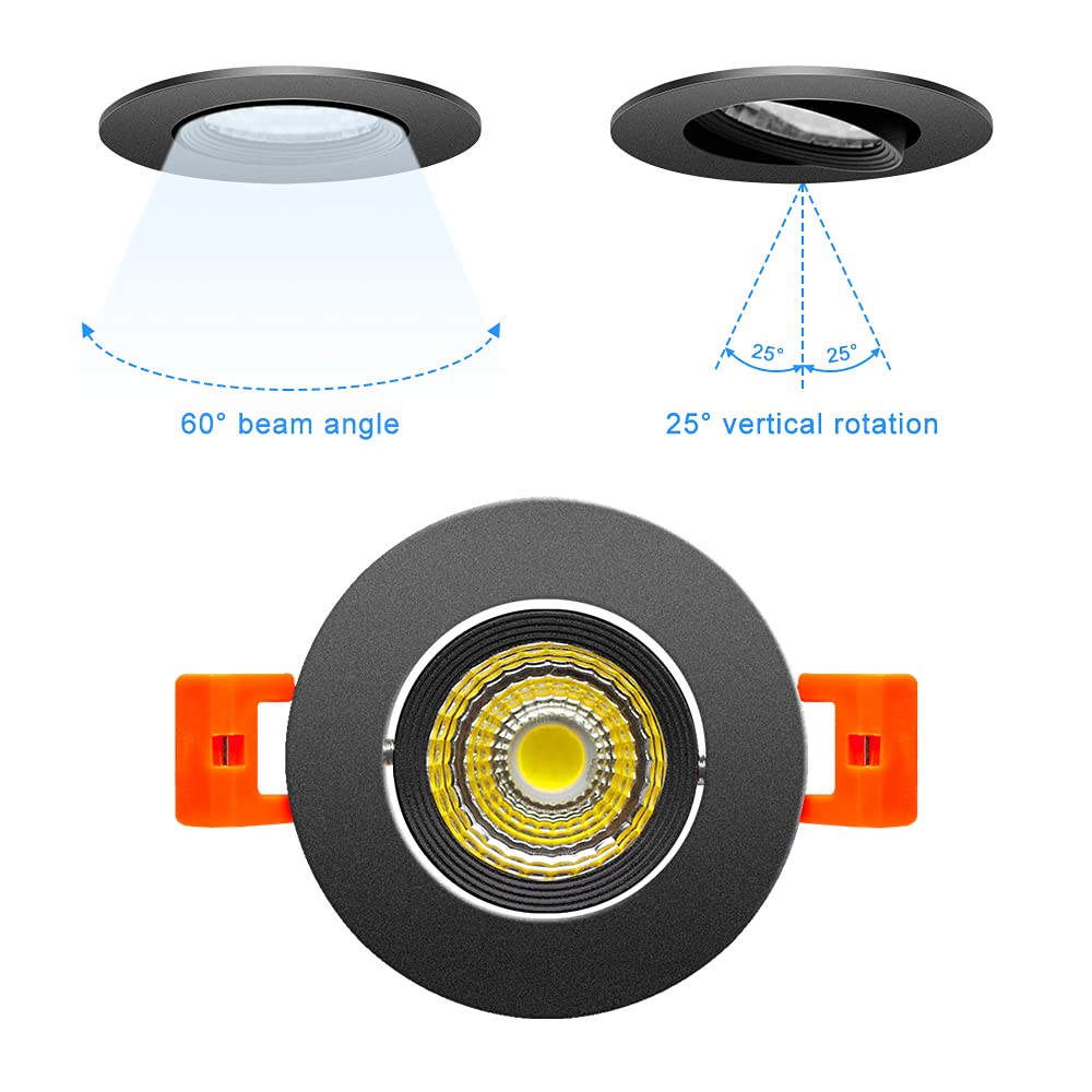 Snapklik.com : 2Inch LED Recessed Ceiling Light, 3W Dimmable LED ...