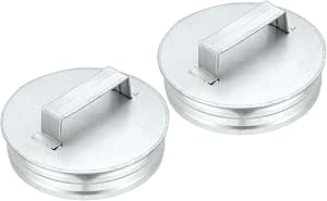 PATIKIL 6 Inch Metal Tee Cap with Handle, 2 Pcs Galvanized Steel Duct ...