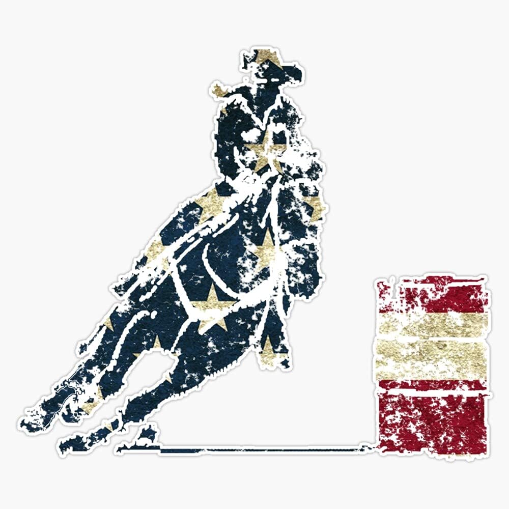 Amazon.com: Barking Sand Designs Barrel Racing (Rodeo) - Die Cut Vinyl ...