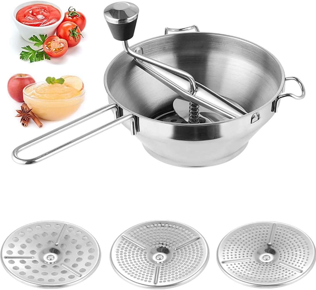 Amazon.com: 1 PCS Food Mill, Stainless Steel Food Mill for Tomato Sauce ...