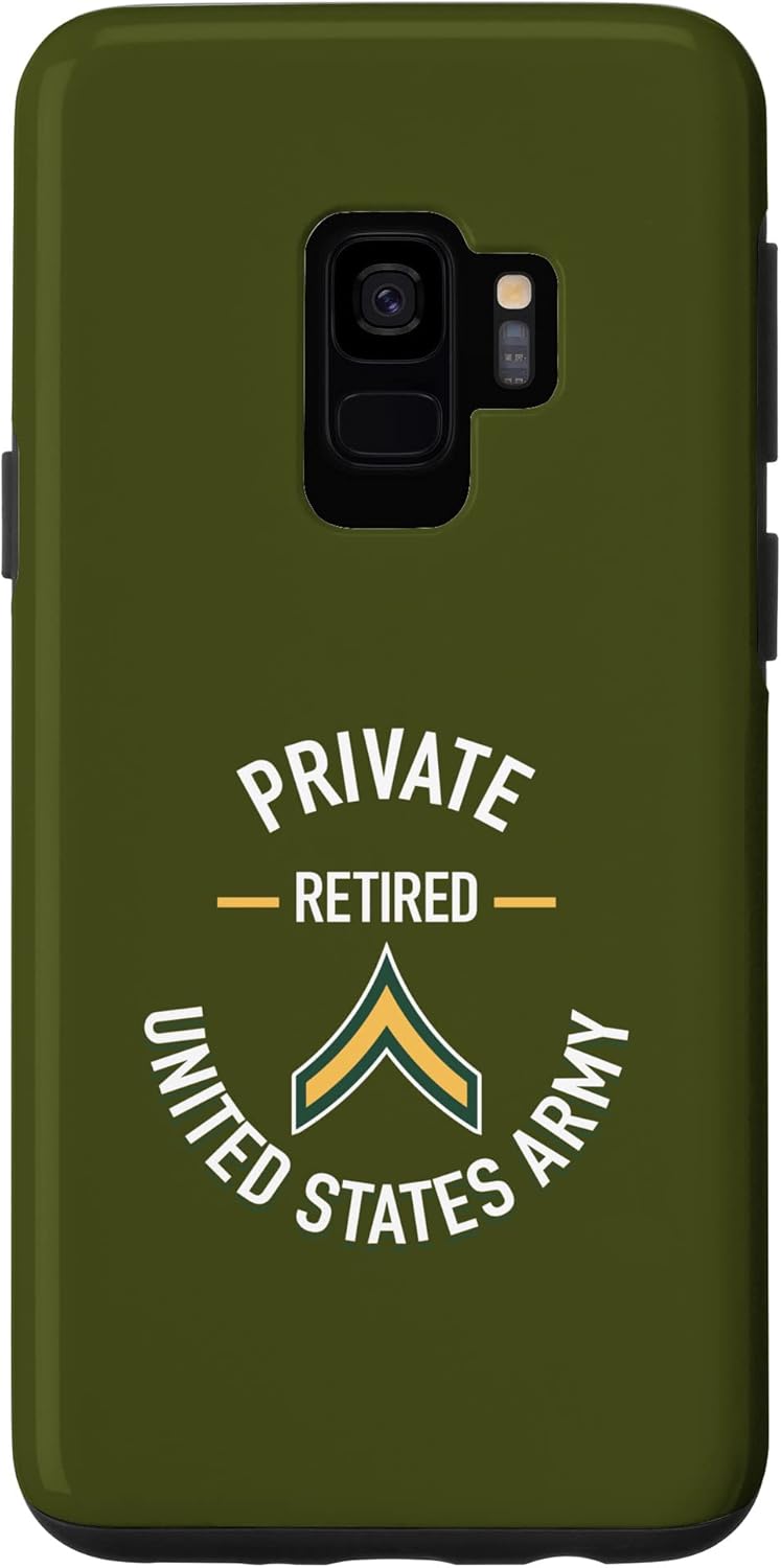 Amazon.com: Galaxy S9 Private PV2 Retired Army Military Retirement ...