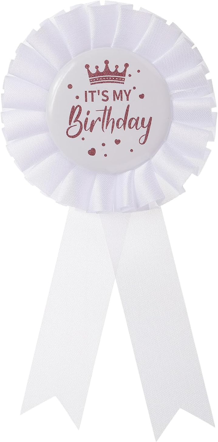 Amazon.com: MECCANIXITY It's My Birthday Ribbon Birthday Badge Pin ...