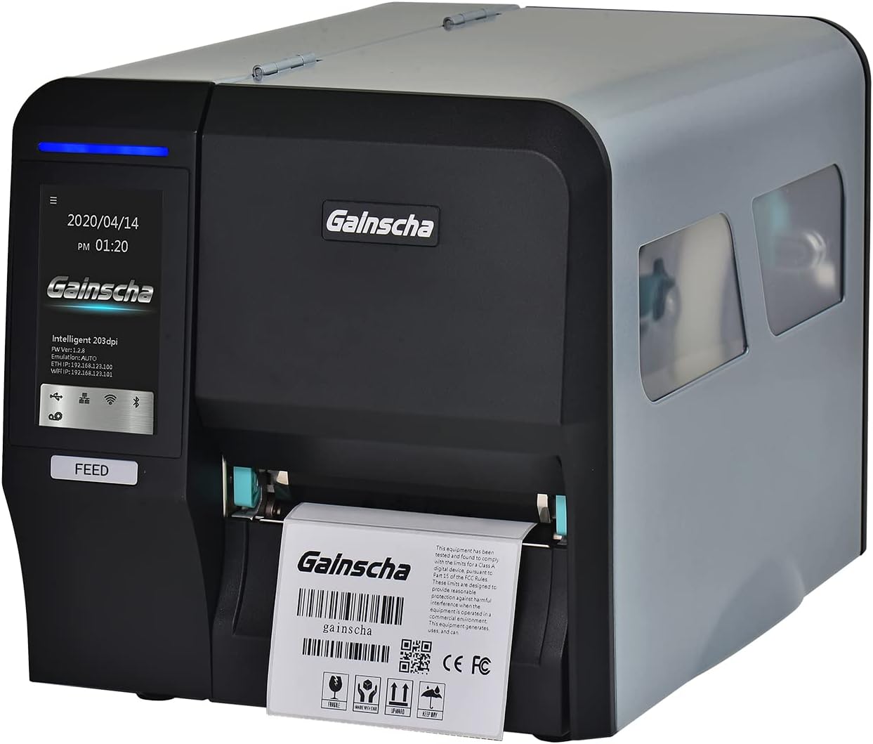 Amazon.com : GAINSCHA 4 inch Industrial Printer, Thermal Transfer and ...