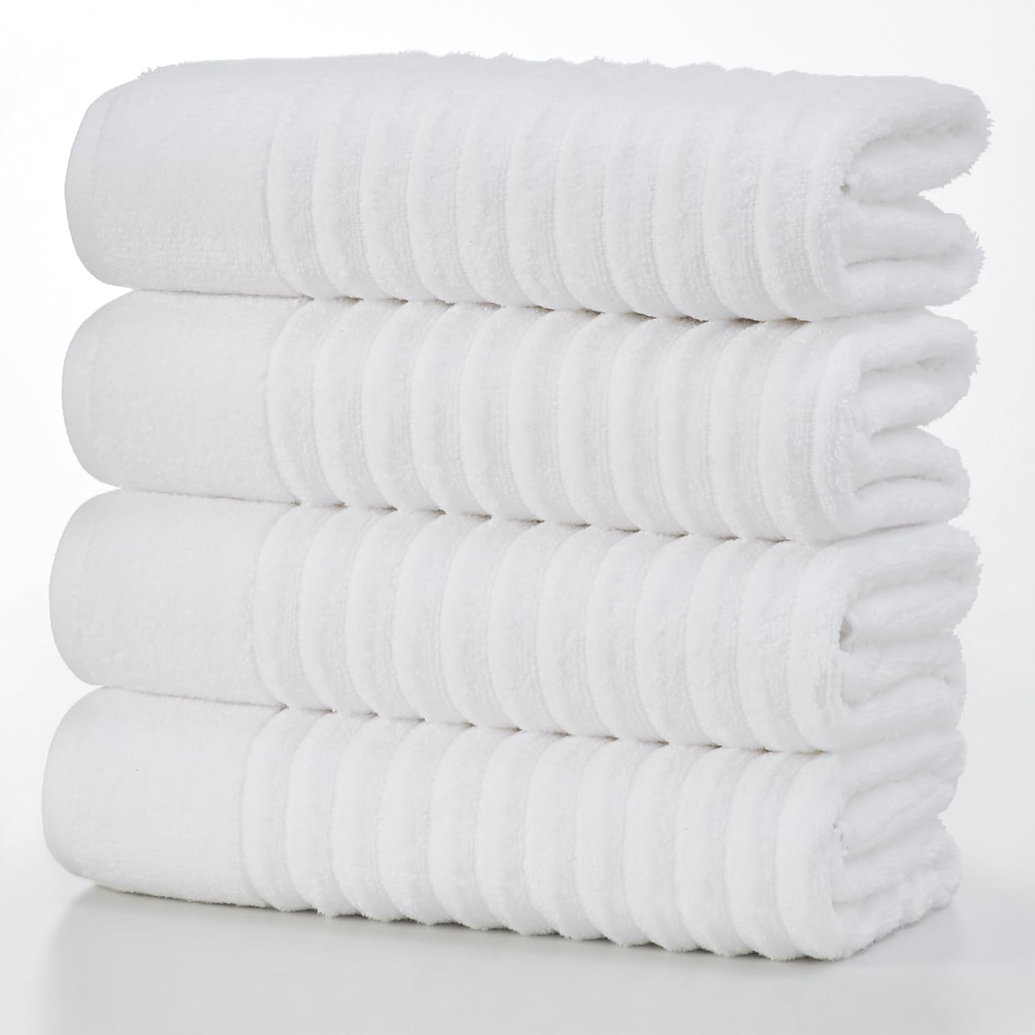 Amazon.com: Great Bay Home White Hand Towel Set, 6 Pack Quick Dry ...