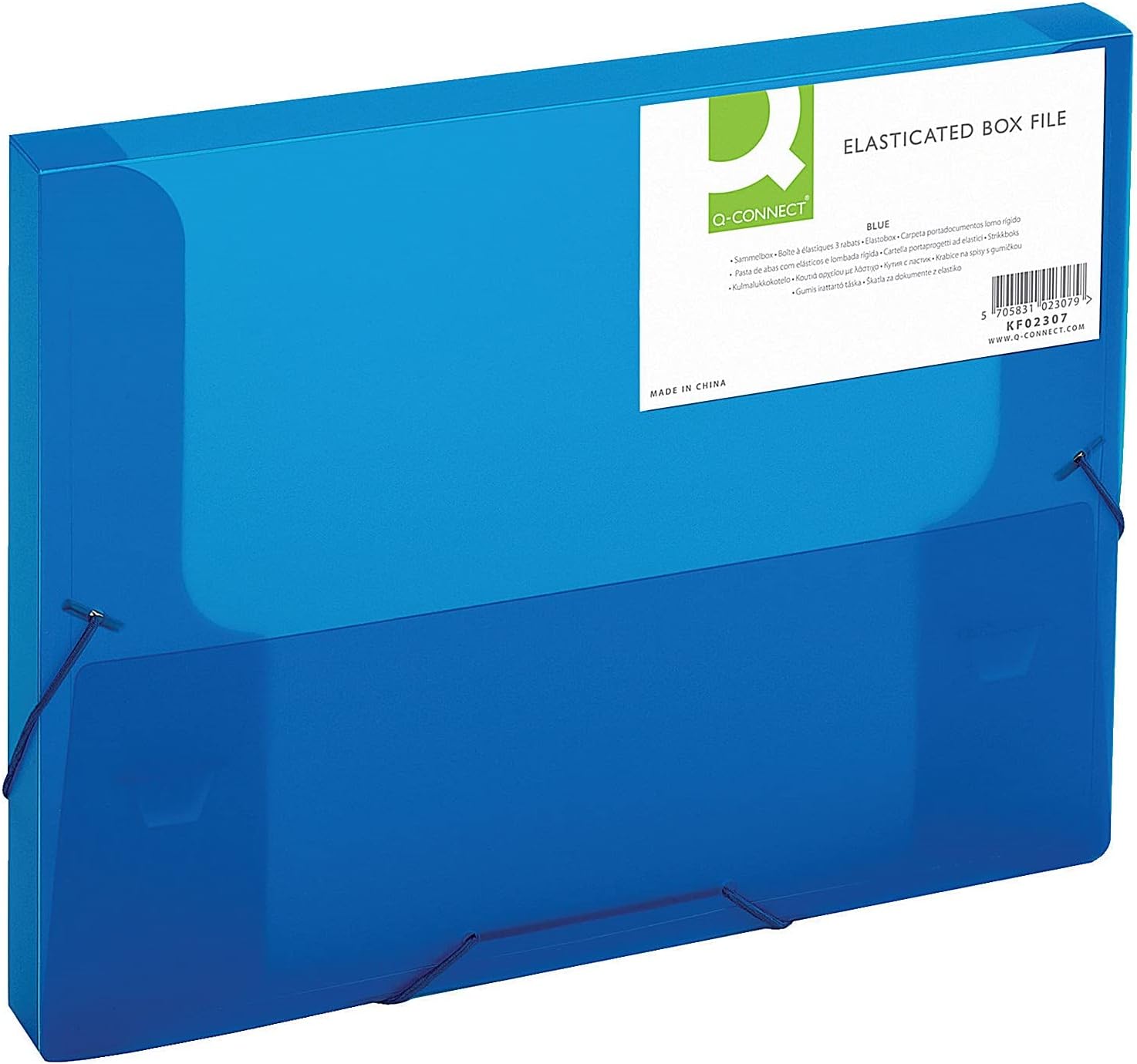 Exacompta - 1 Exabox Elastic File Box - 25 x 33 cm - A4 - Blue, Yellow ...