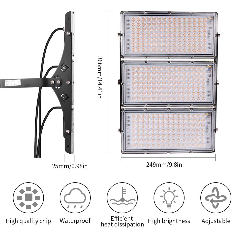 Snapklik.com : 10Pcs 300W LED Flood Light Outdoor, IP65 Waterproof ...