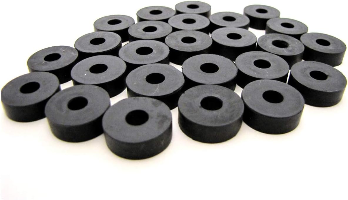 Amazon.com: (100 Pack) Thick Rubber Washers - Rubber Bushing - 3/4" OD ...
