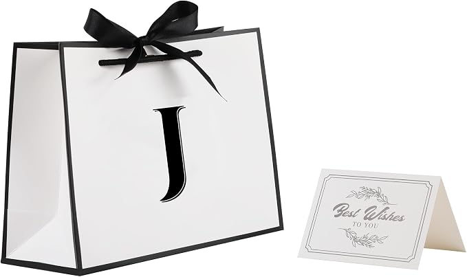 Amazon.com: STOBOCTER Initial Gift Bags with Handles and Bow Ribbon 11 ...