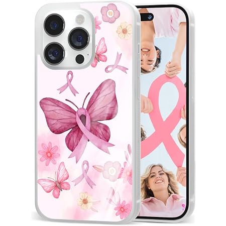 Amazon.com: Pink Ribbon Phone Cases Breast Cancer Awareness Survivor ...