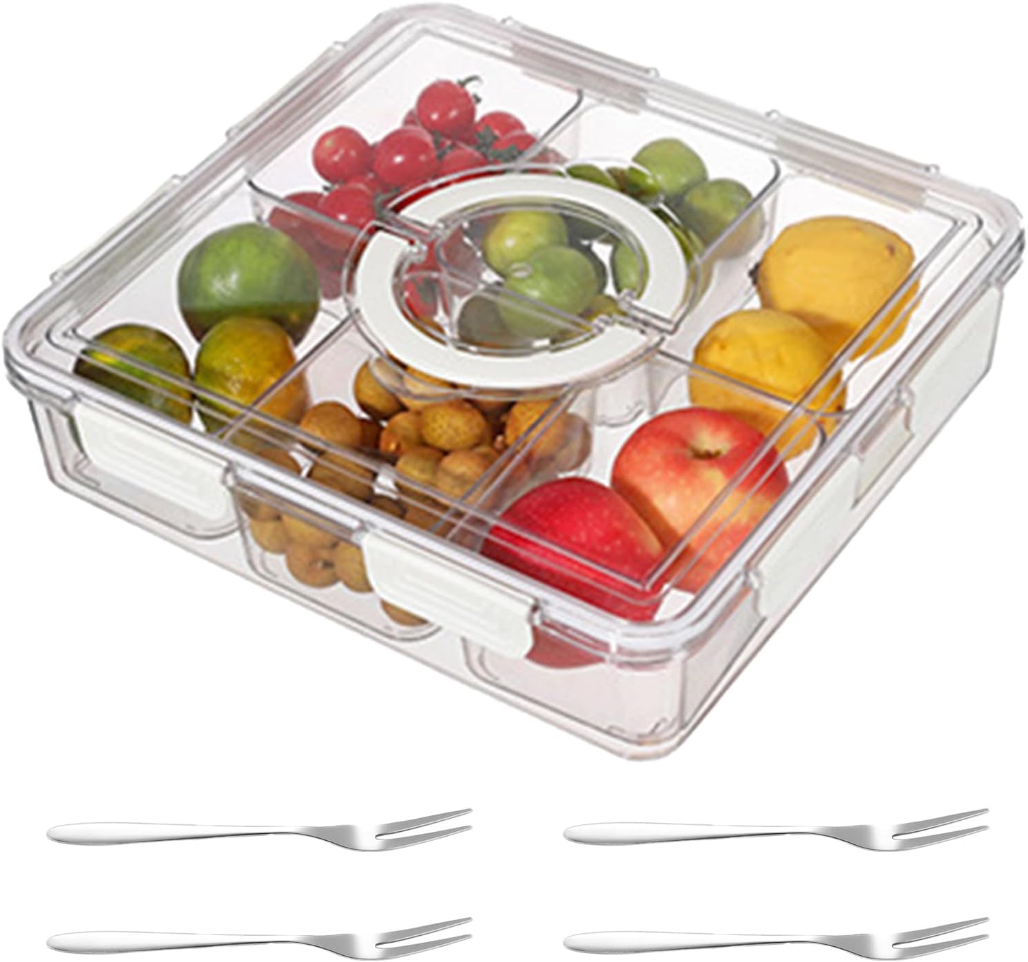 Amazon.com | 2 Pcs Snackle Box Container, Stackable Snack tray with lid ...